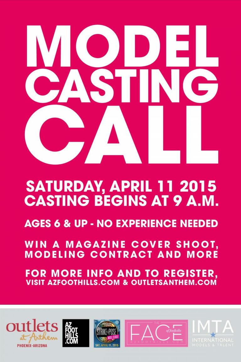 Model Casting Call Saturday April 11th. No Experience Necessary!