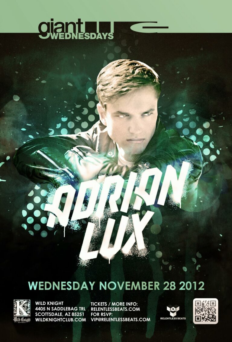 Adrian Lux TOMORROW @ Wild Knight! - Nightlife