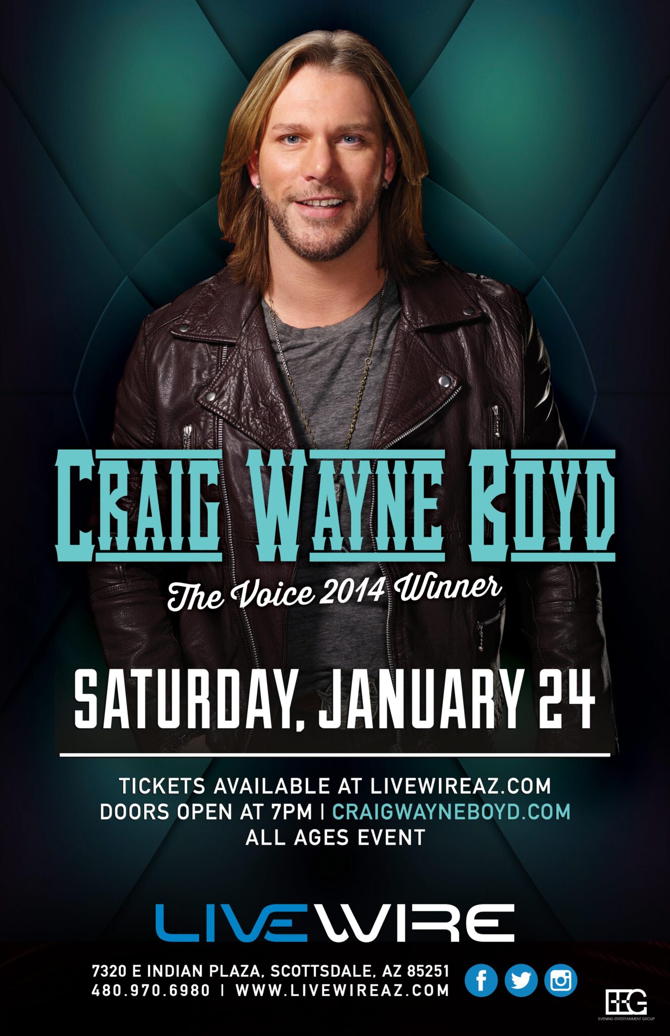 NBC's "The Voice" Winner Craig Wayne Boyd to Perform at Livewire