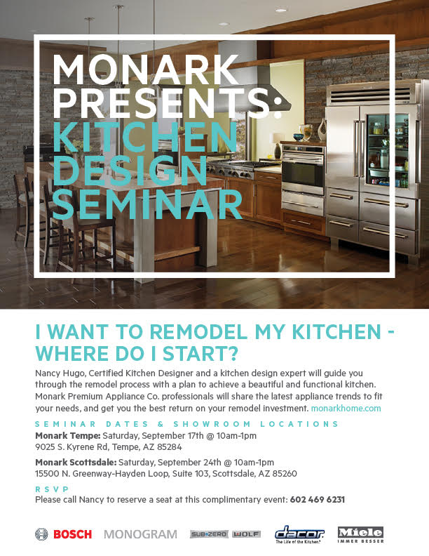 Kitchen Design Seminars Hosted By Monark Premium Appliance Co.