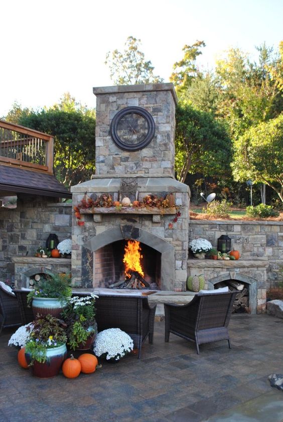 First Day of Fall Fireplace Inspiration
