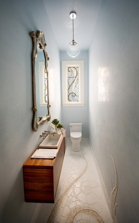 Marsh & Clark Designs refurbish a petite powder room in the San ...
