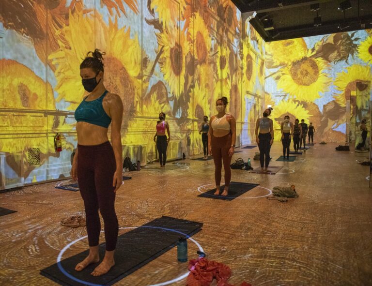 Do Yoga Inside the Immersive Vincent Van Gogh Exhibit